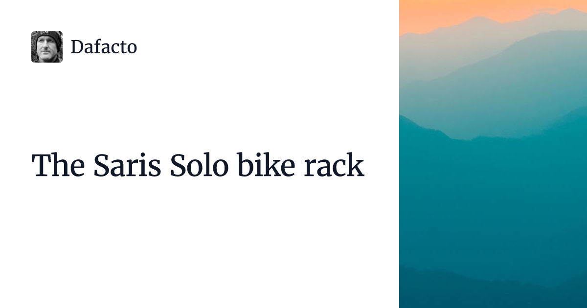 The Saris Solo bike rack — Dafacto